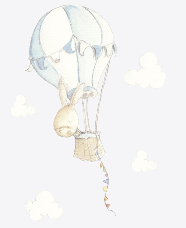 RABBIT IN BALLOON by Sueños de Cigüeña - Exclusivas Lisan, S.L.